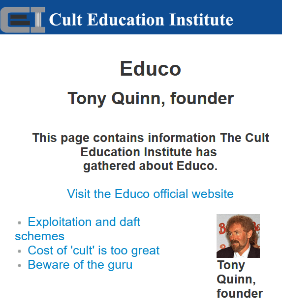 Today an officer for the Met Police told me EDUCO is "a company" and ...